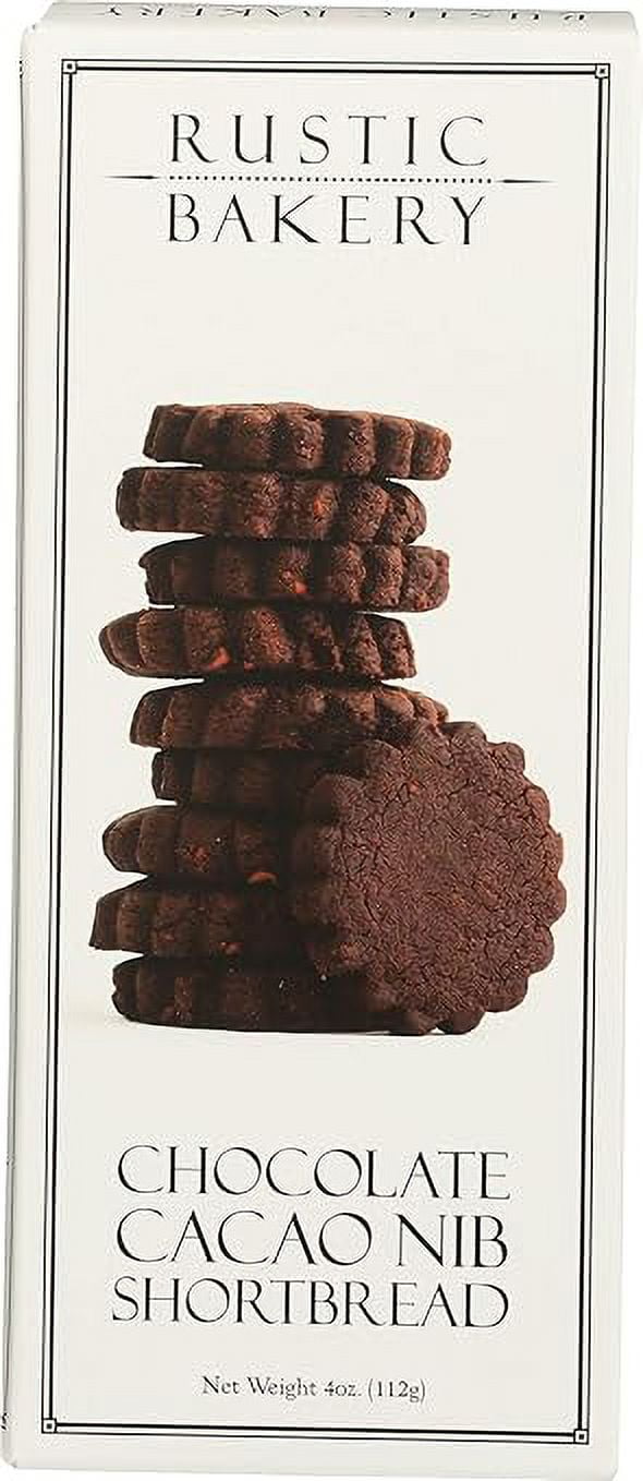 (Pack of 12), Rustic Bakery Chocolate Cacao Nib Shortbread, 4 oz ...