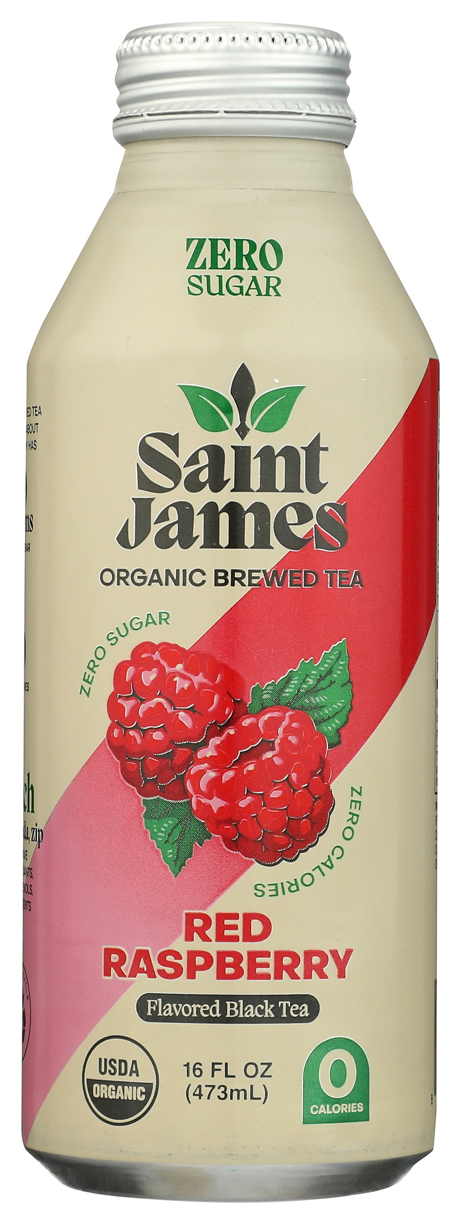 Pack of 12, Saint James Brands Llc Red Raspberry Organic Brewed Tea, 16 ...