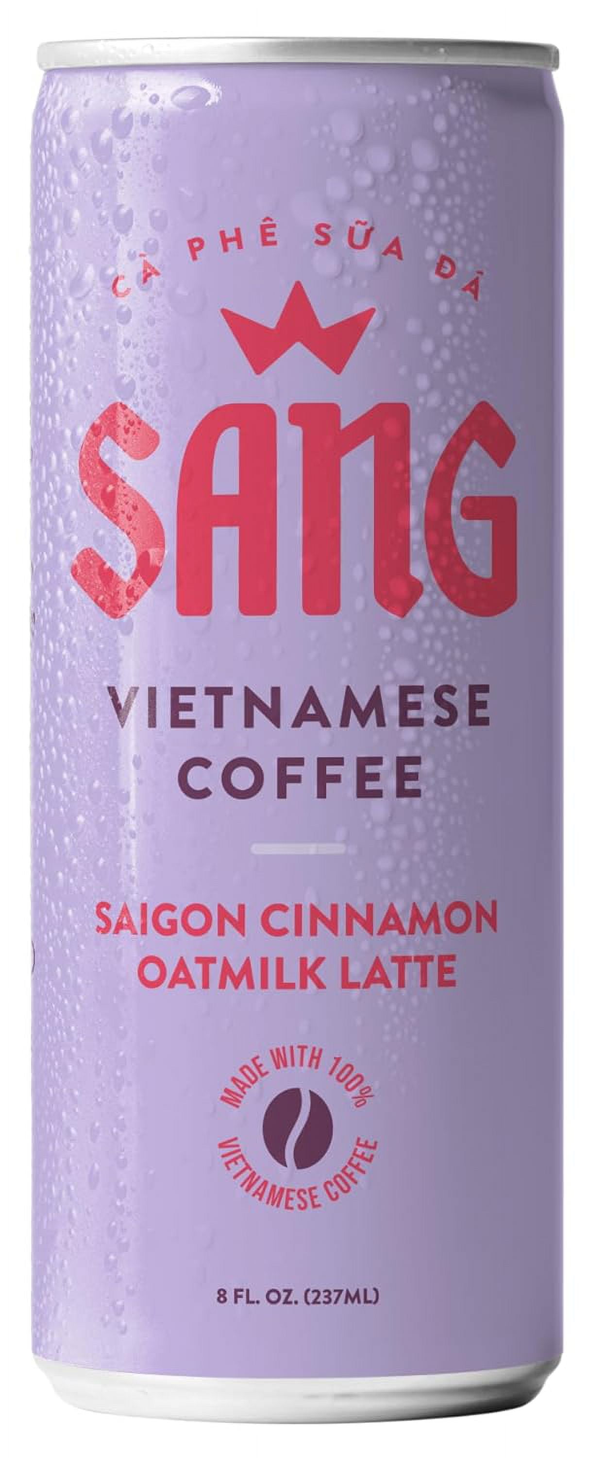 (Pack of 12), Sang Vietnamese Coffee - Cinnamon Oat Milk Latte , 8 fl ...