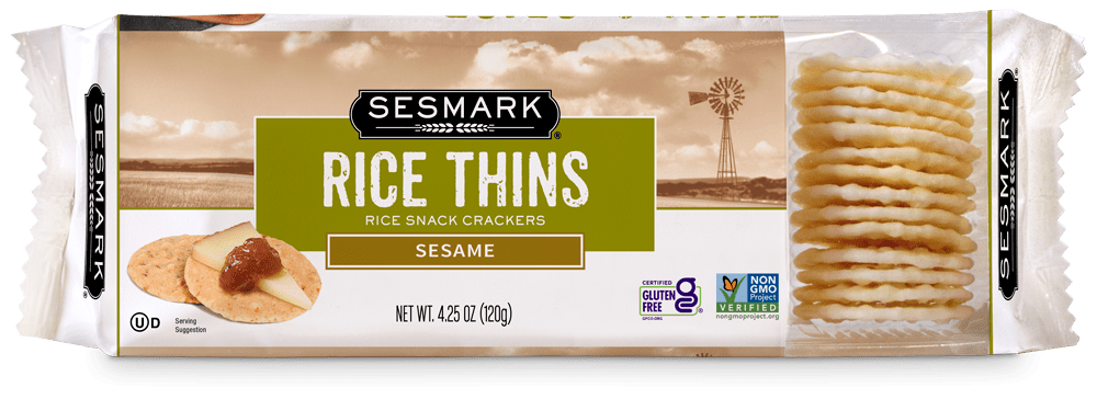 Pack of 12, Sesmark Sesame Rice Thins, 4.25 oz - Walmart.com