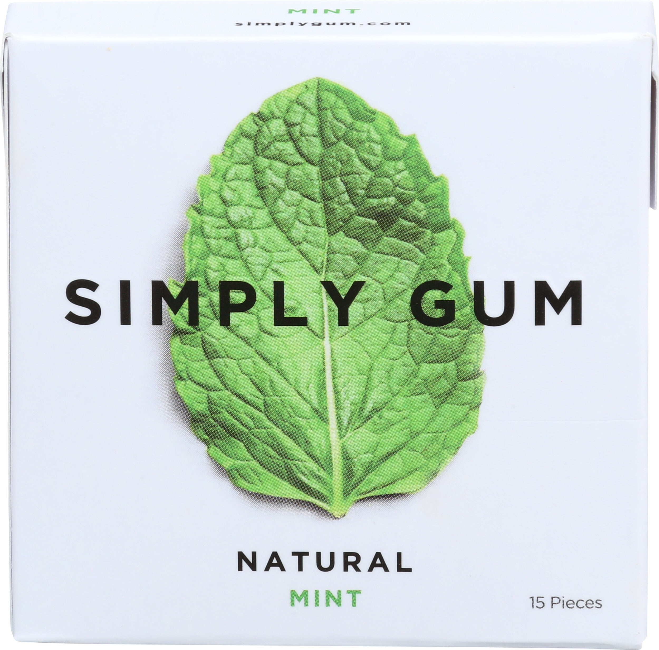 Pack of 12, Simplygum Natural Mint Chewing Gum, 15 Count - Walmart.com