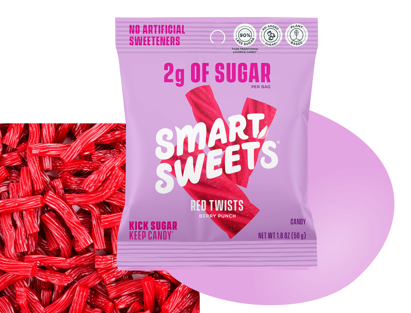 (Pack of 12), Smartsweets Red Twists Candy, 1.8 oz - Walmart.com