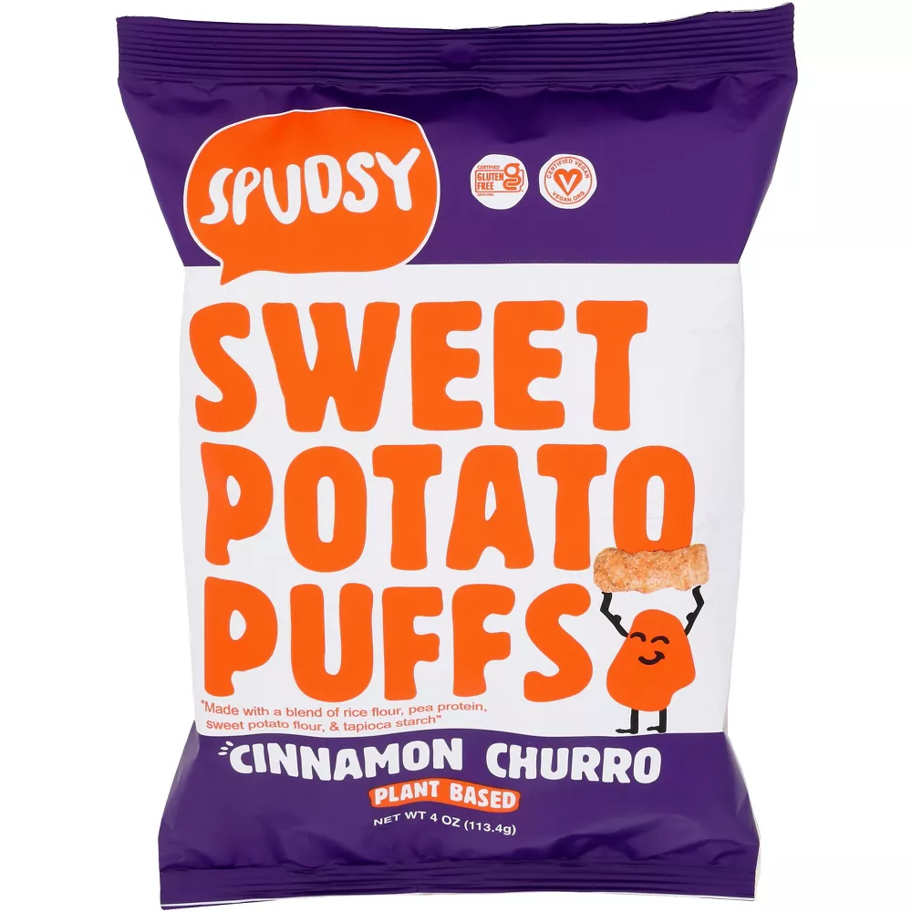 (Pack of 12) Spudsy Cinnamon Churro Sweet Potato Puffs, 4 oz - Walmart.com