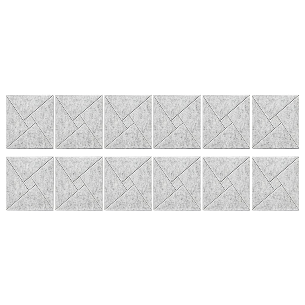 Pack of 12 Square Foam Panels Soundproof Wall Panels Polyester ...