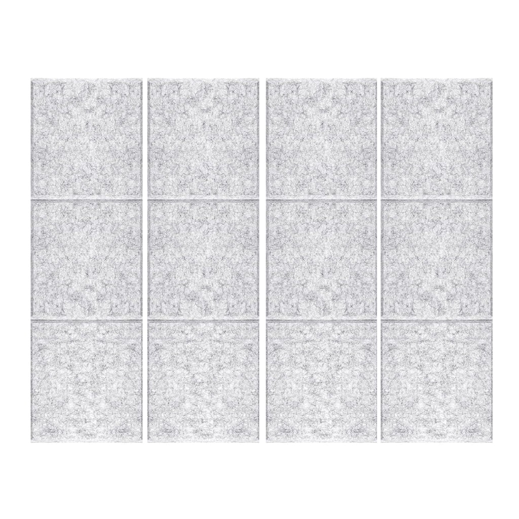 Pack of 12 Square Soundproof Wall Panels Acoustics Tiles Polyester ...