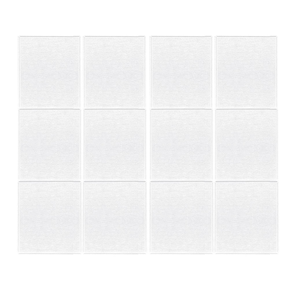 Pack of 12 Square Soundproof Wall Panels Acoustics Tiles Polyester ...