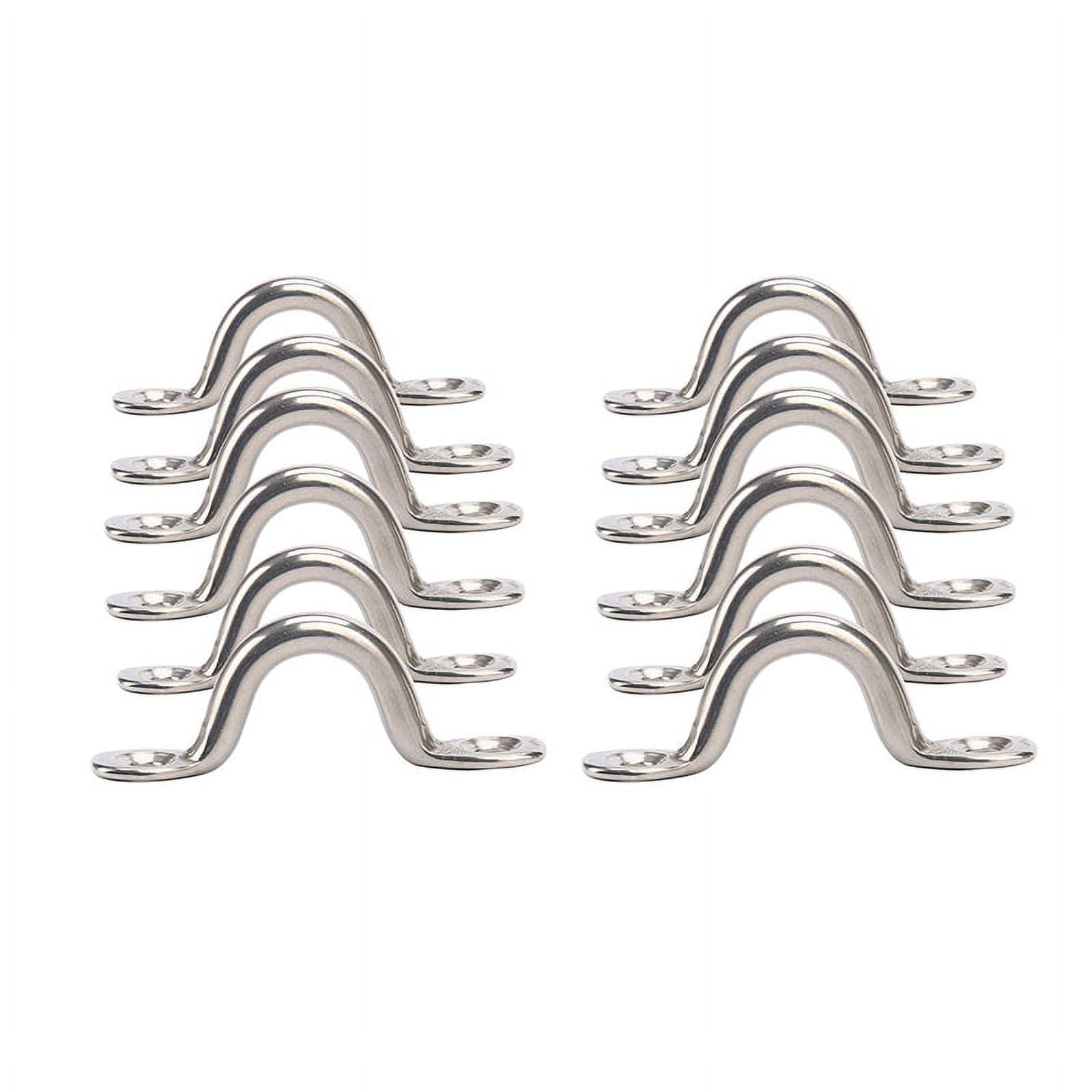 Pack of 12 Stainless Steel Bimini Boat Top PAD EYE , Eye Straps, Tie ...
