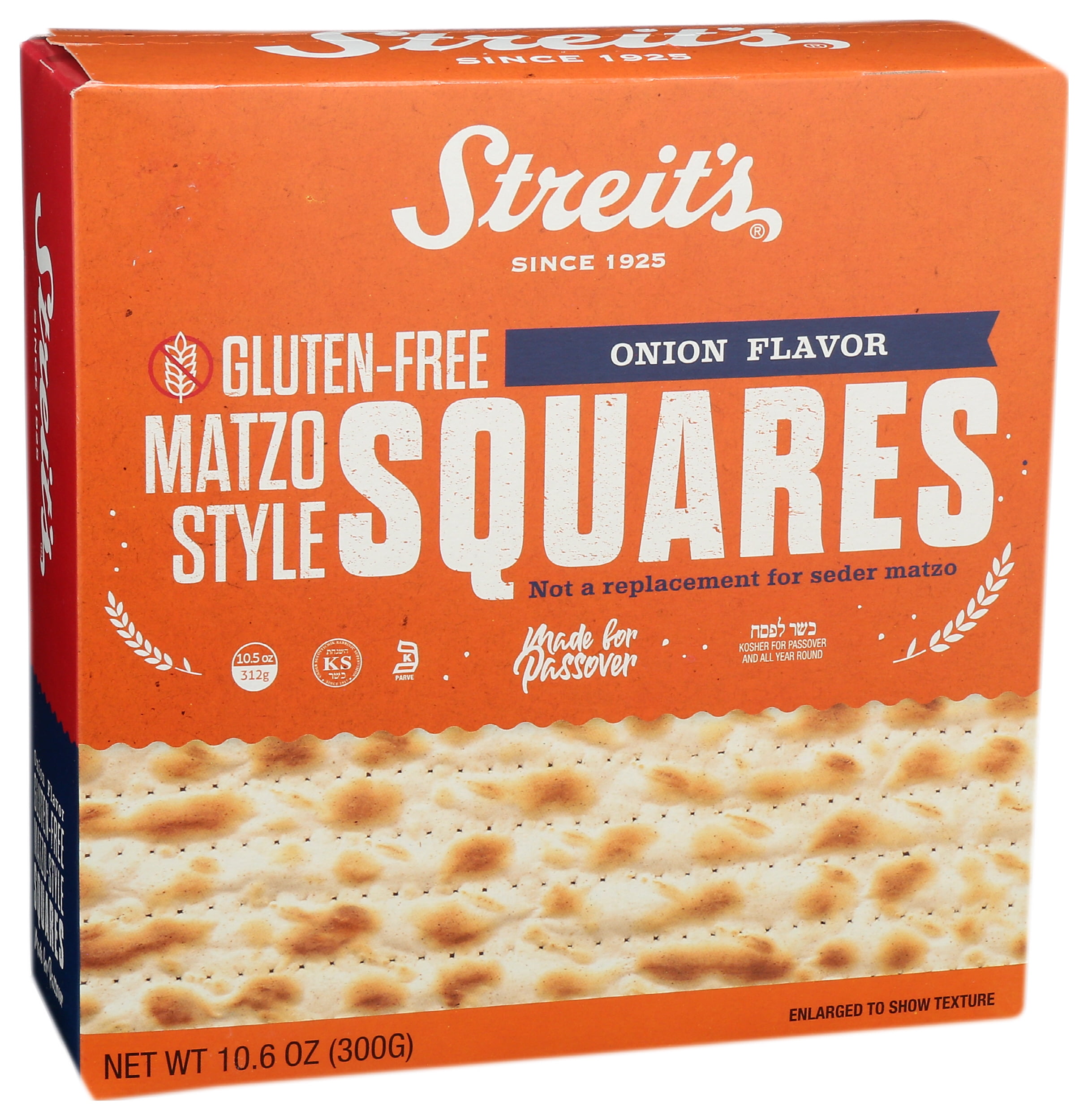 (Pack of 12), Streit’s Gluten Free Matzo Style Squares - Onion, 10.6 oz ...