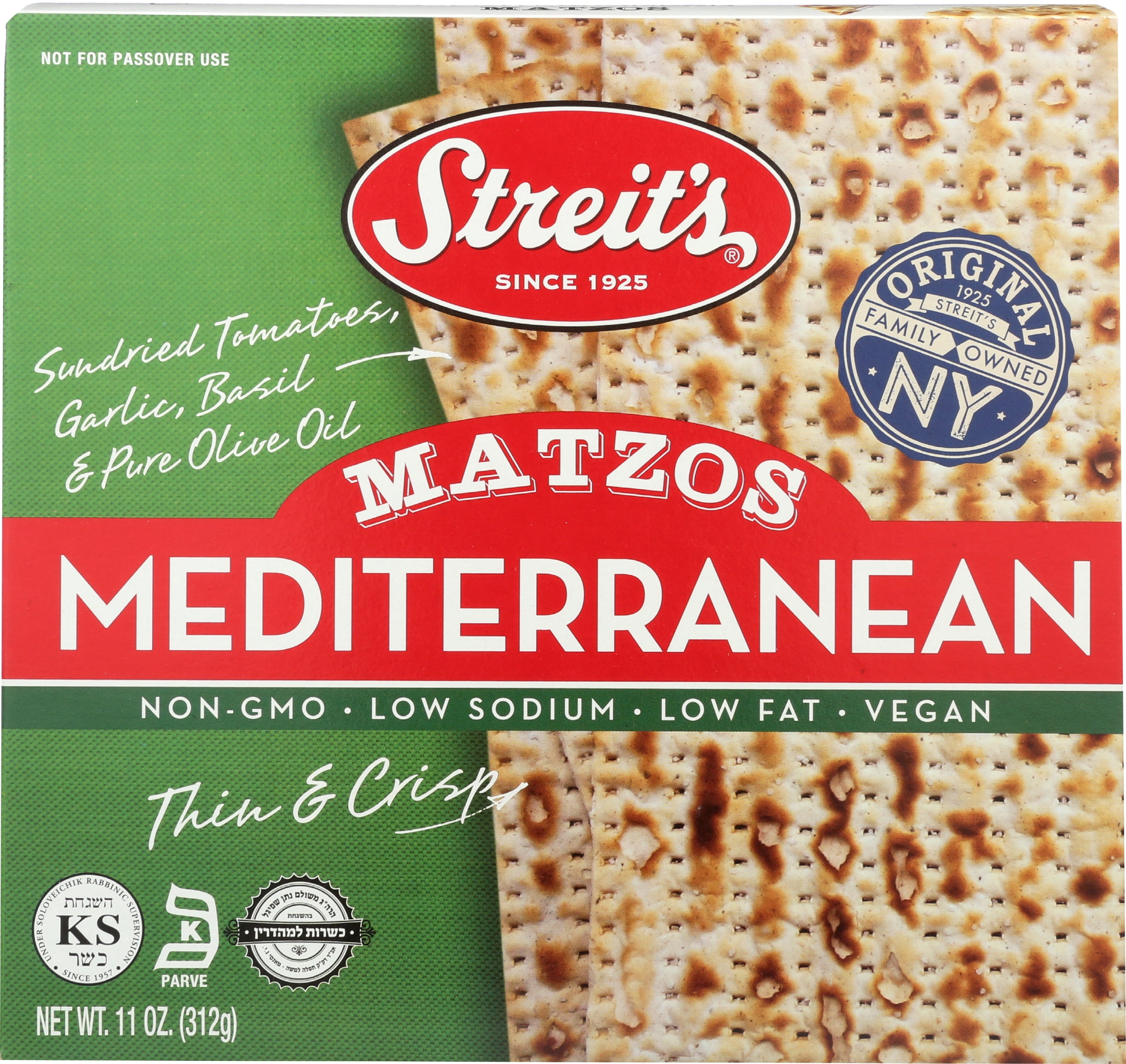 Pack of 12, Streits Thin & Crispy Mediterranean Matzos, 11 oz - Walmart.com