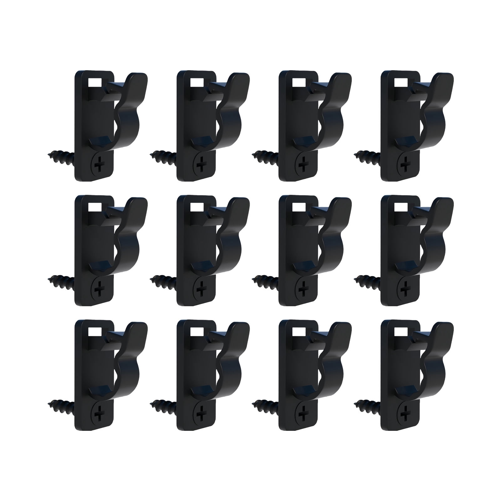 Pack of 12 Sturdy Cable Fixer Clips and Screws Set for Efficient Wire ...