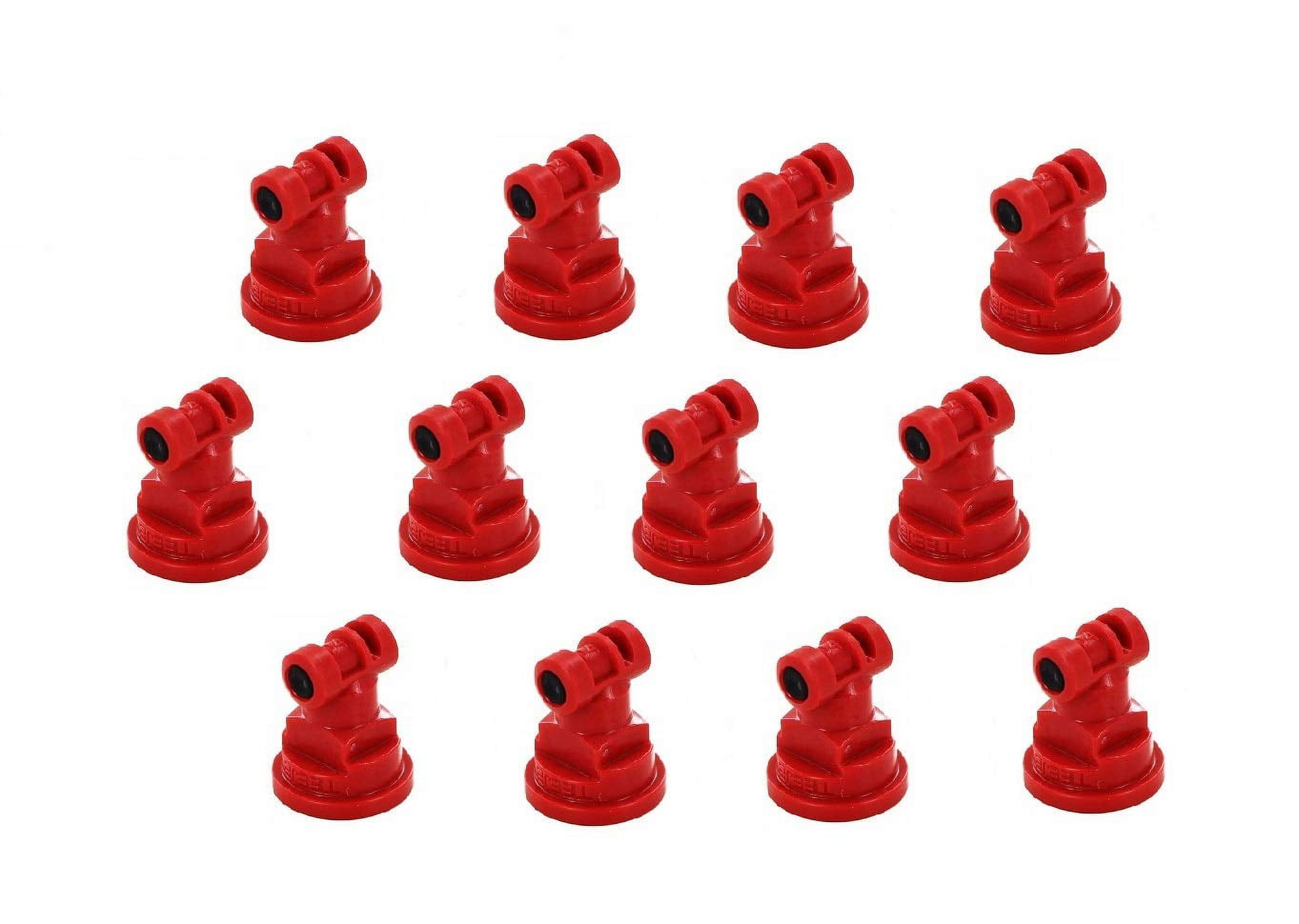 Pack of 12 - TeeJet Wide Angle Flat Spray Tips Red 110° Polymer Visiflo ...