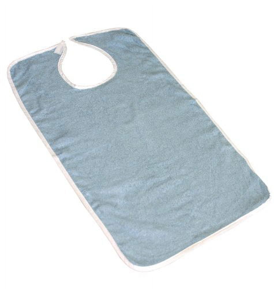 Pack of 12 Terry Adult Bibs with Velcro Closure (Blue) - Walmart.com