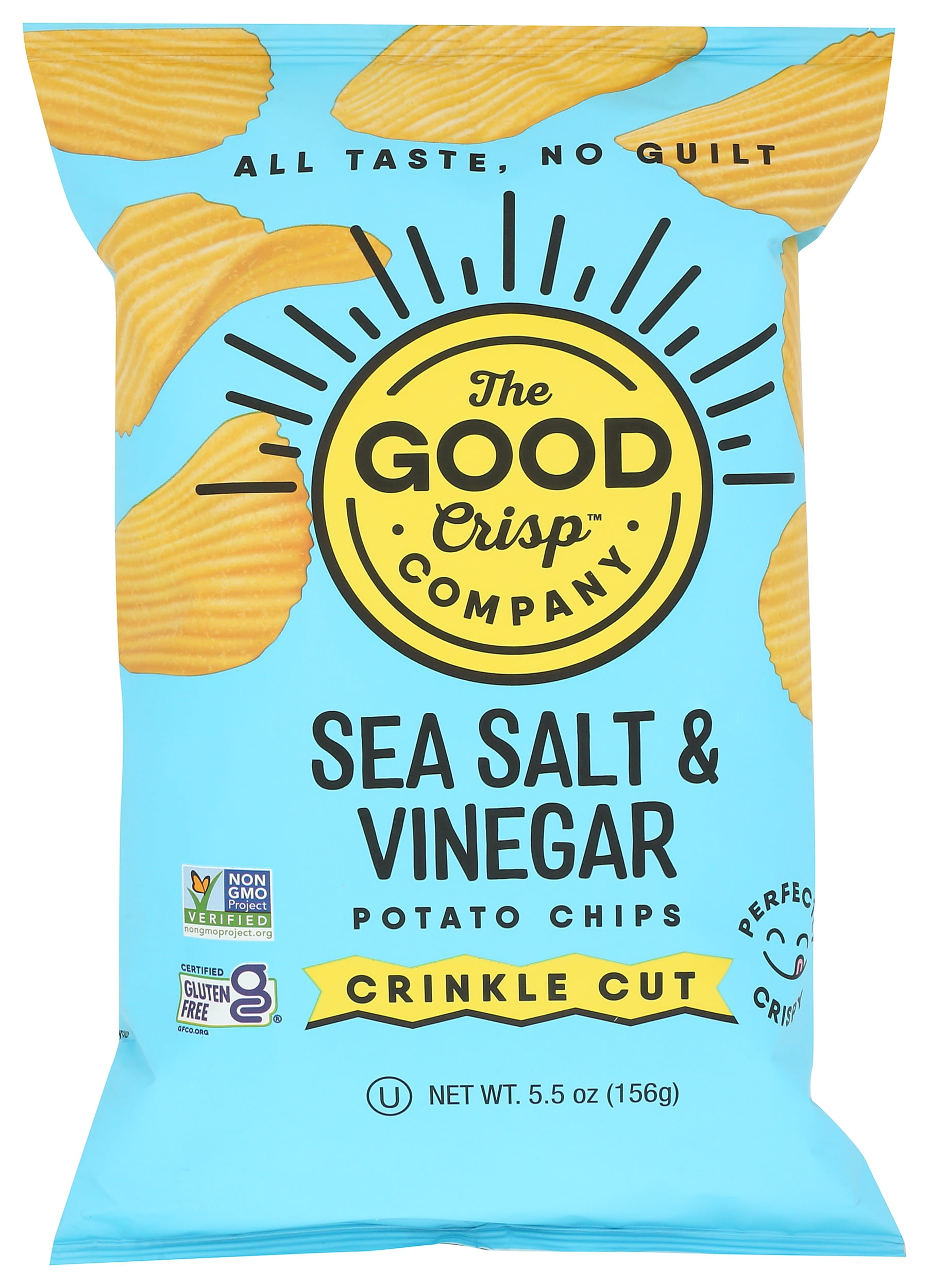(Pack of 12), The Good Crisp Company Sea Salt & Vinegar Crinkle Cut ...