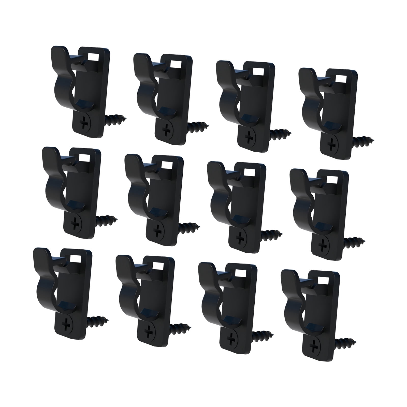 Pack of 12 Wire Holder Clips with Mounting Screws for Firm Attachment ...