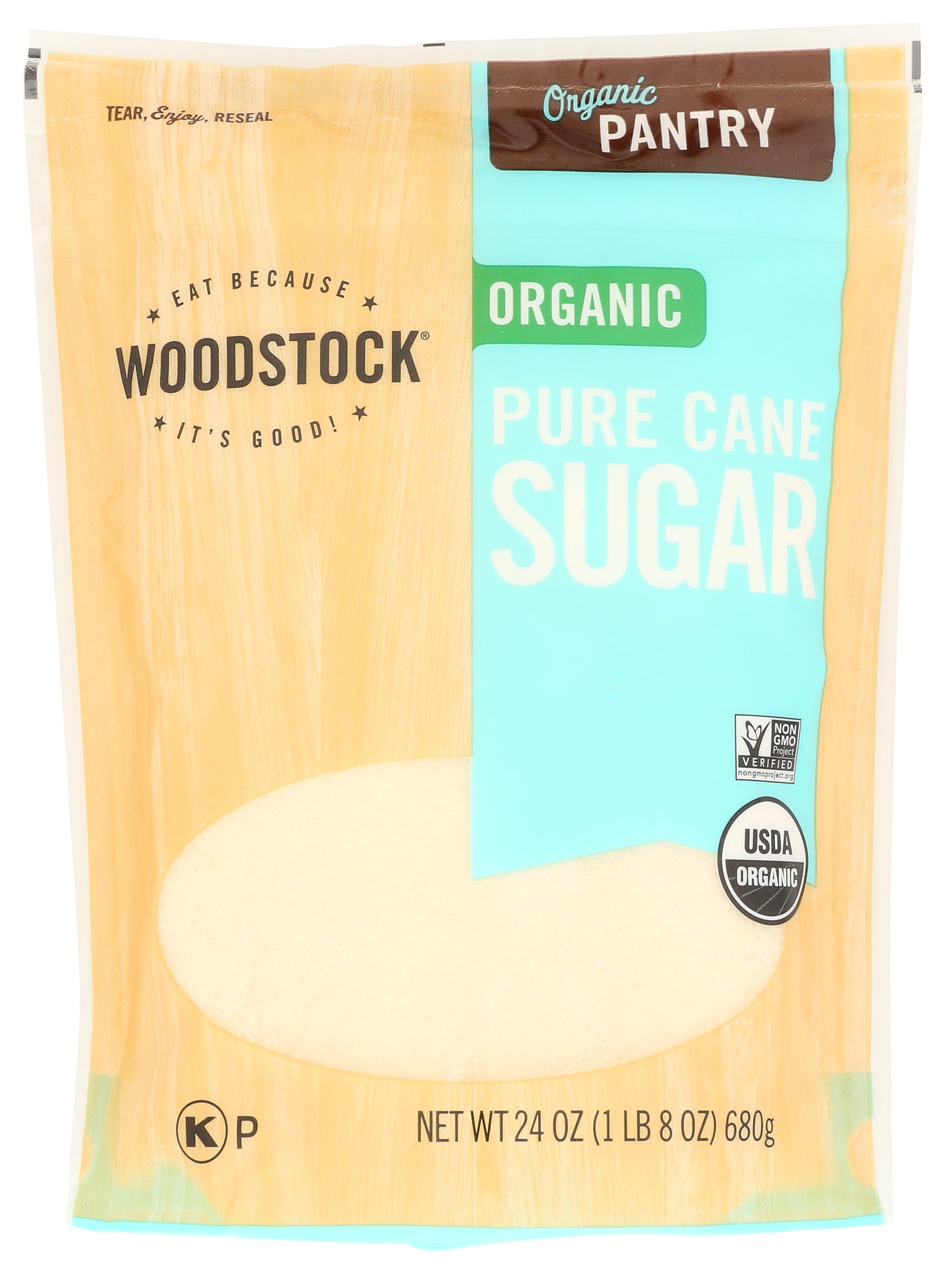 Pack of 12, Woodstock Organic Pure Cane Sugar, 24 oz - Walmart.com