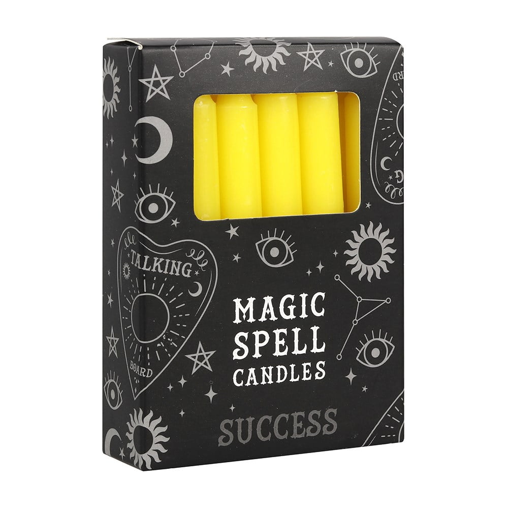 Pack of 12 Yellow Success Magic Spells 4" Candles - Walmart.com