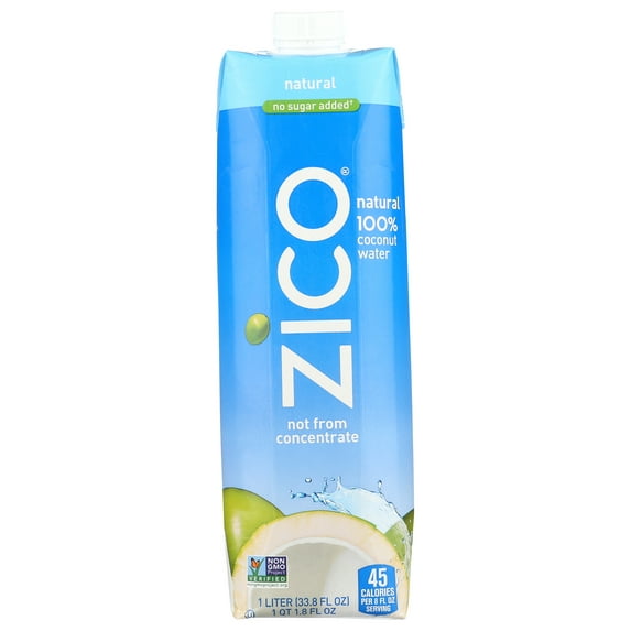 Pack of 12, Zico 100% Natural Coconut Water, 33.8 fl oz - Walmart.com