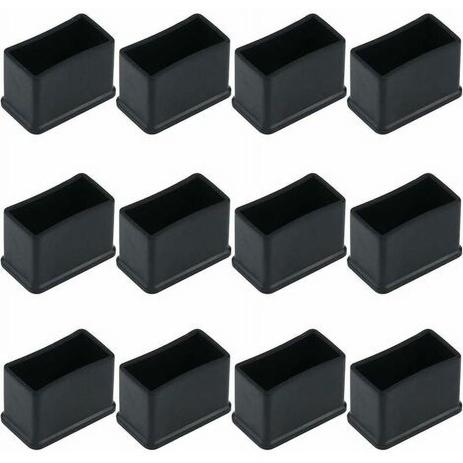 Pack of 12 rectangular table or chair leg caps made of rubber felt ...