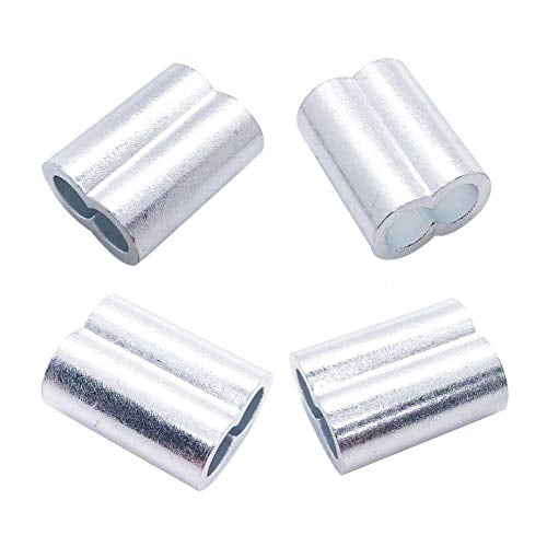 Pack of 120 Aluminum Crimping Loop Sleeve Cable Crimp for 5/32 inch ...