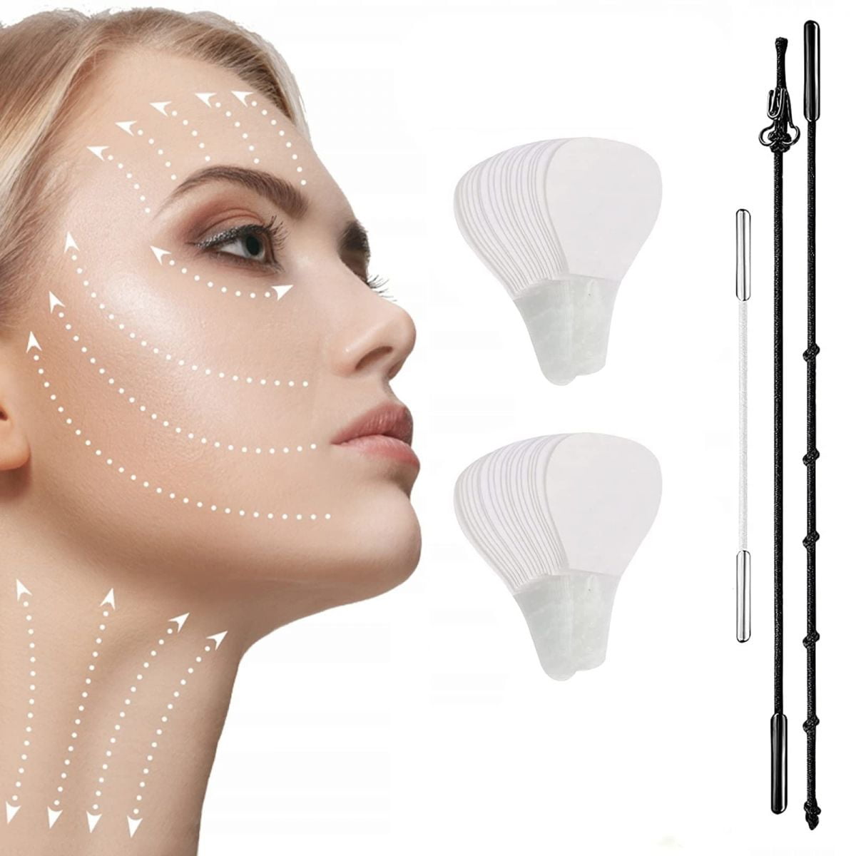 Pack of 120 face lifting tape, invisible adhesive tape, thin face ...