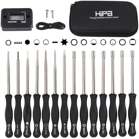 Pack-of-14 Carburetor Adjustment Tool + RPM Tachometer Hour Meter for 2 ...