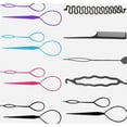 Pack of 14 Topsy Tail Hair Tools Magic Topsy Tail Loops Ponytail Loop ...