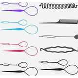 Pack of 14 Topsy Tail Hair Tools Magic Topsy Tail Loops Ponytail Loop ...
