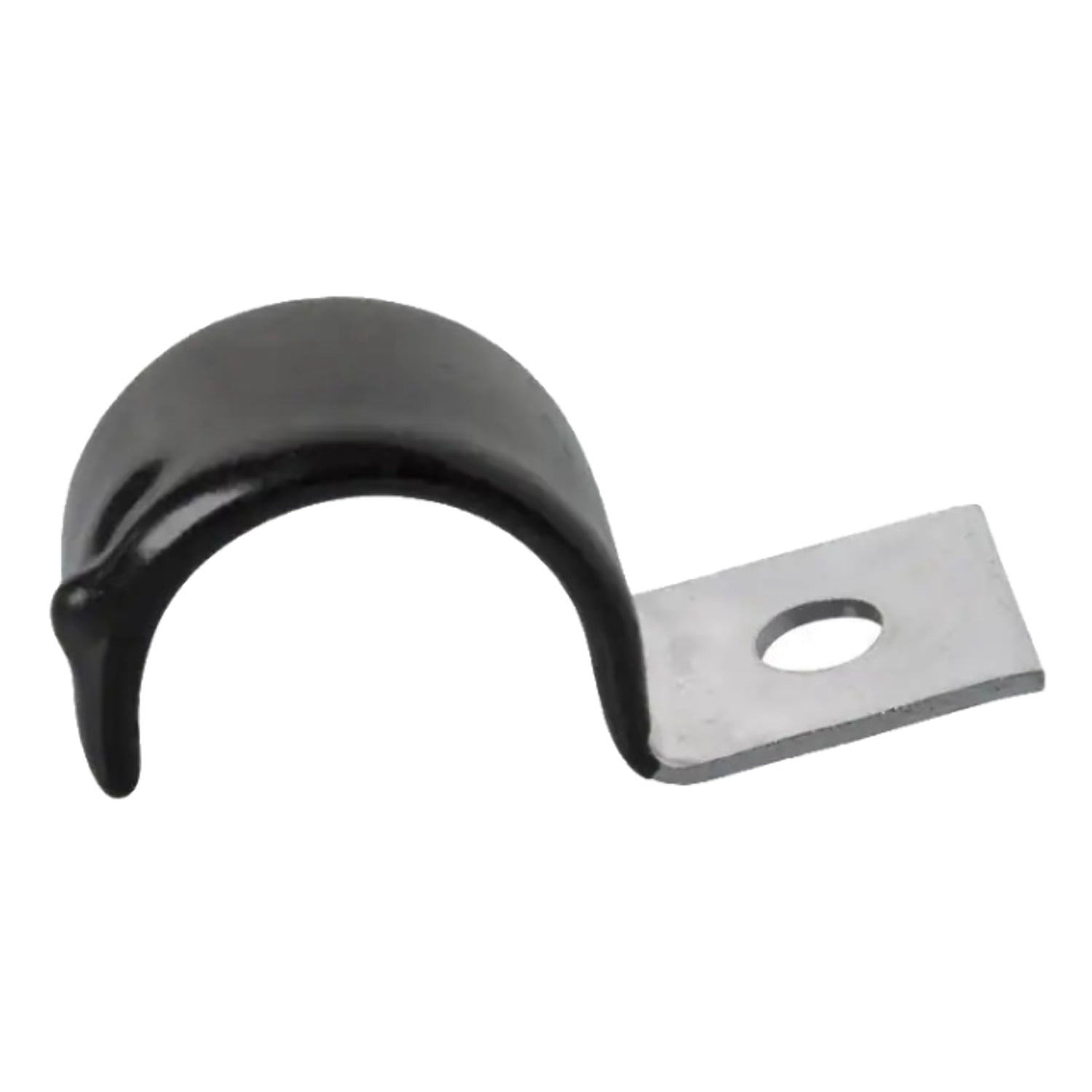 Pack of 15 8172 Cable Clamp, U-Type Black, Silver Fastener 0.937, RoHS ...