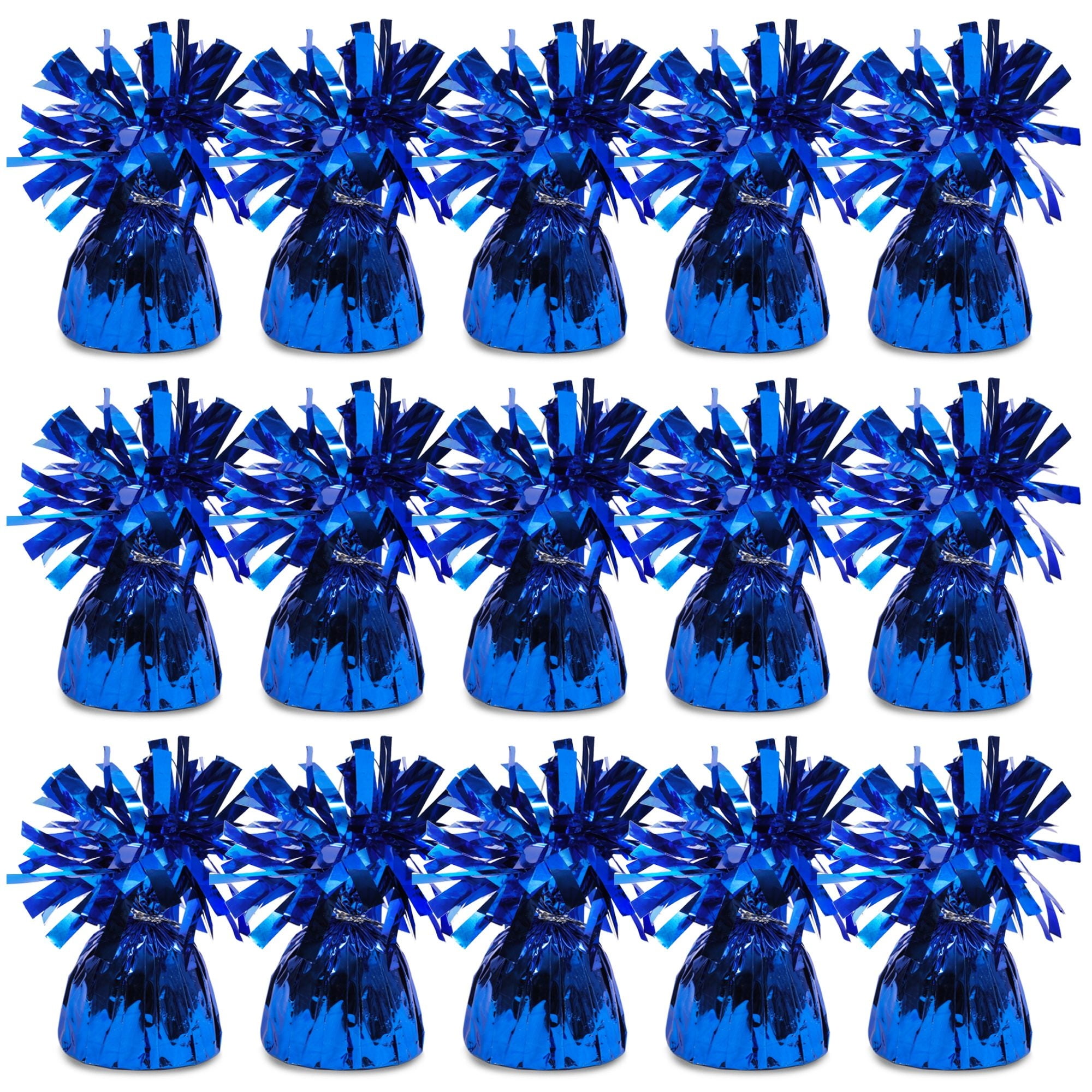 Blue Panda 15-Pack Decorative Balloon Weights - Metallic Blue, 6oz, 4 ...