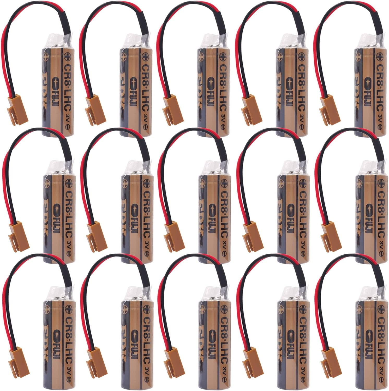 (Pack of 15) CR8-LHC 17450 3V Battery for Fuji FDK CR8.LHC Fanuc A98L-0031-0012 A02B-0200-K102 ...