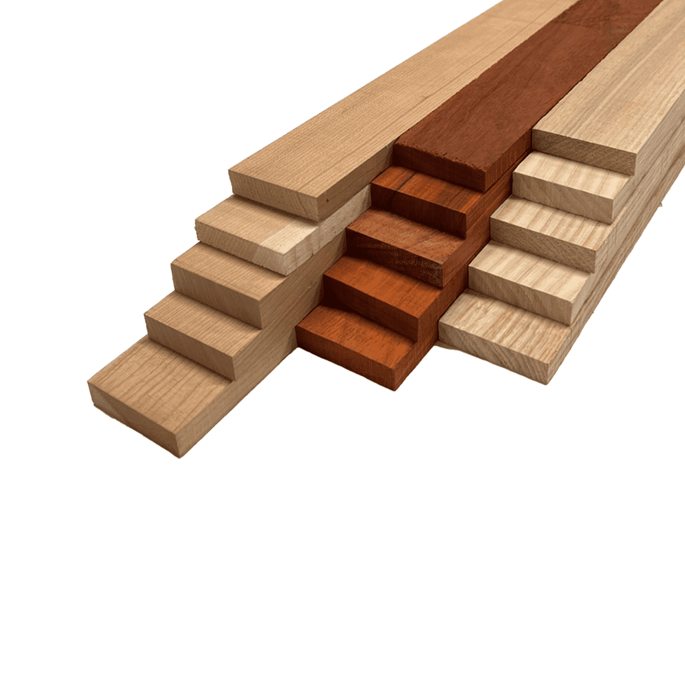 Pack of 15, Mixed Wood Cut Offs (Cherry,Padauk,Ash) - 3/8" x 2" x 12 ...