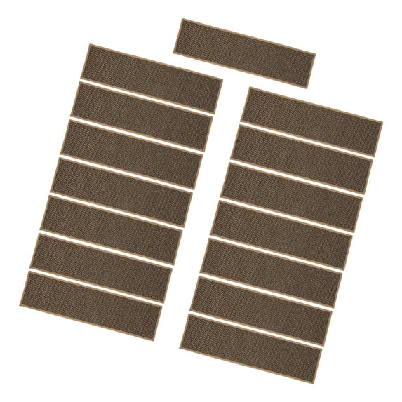 Pack of 15 Nonslip Faux Linen Stair Treads Pad Rubber Backing Step Mats ...