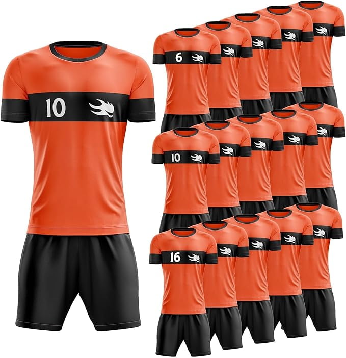 Pack of 15 Soccer Uniform Kits. Jersey & Shorts. Custom Made for You ...