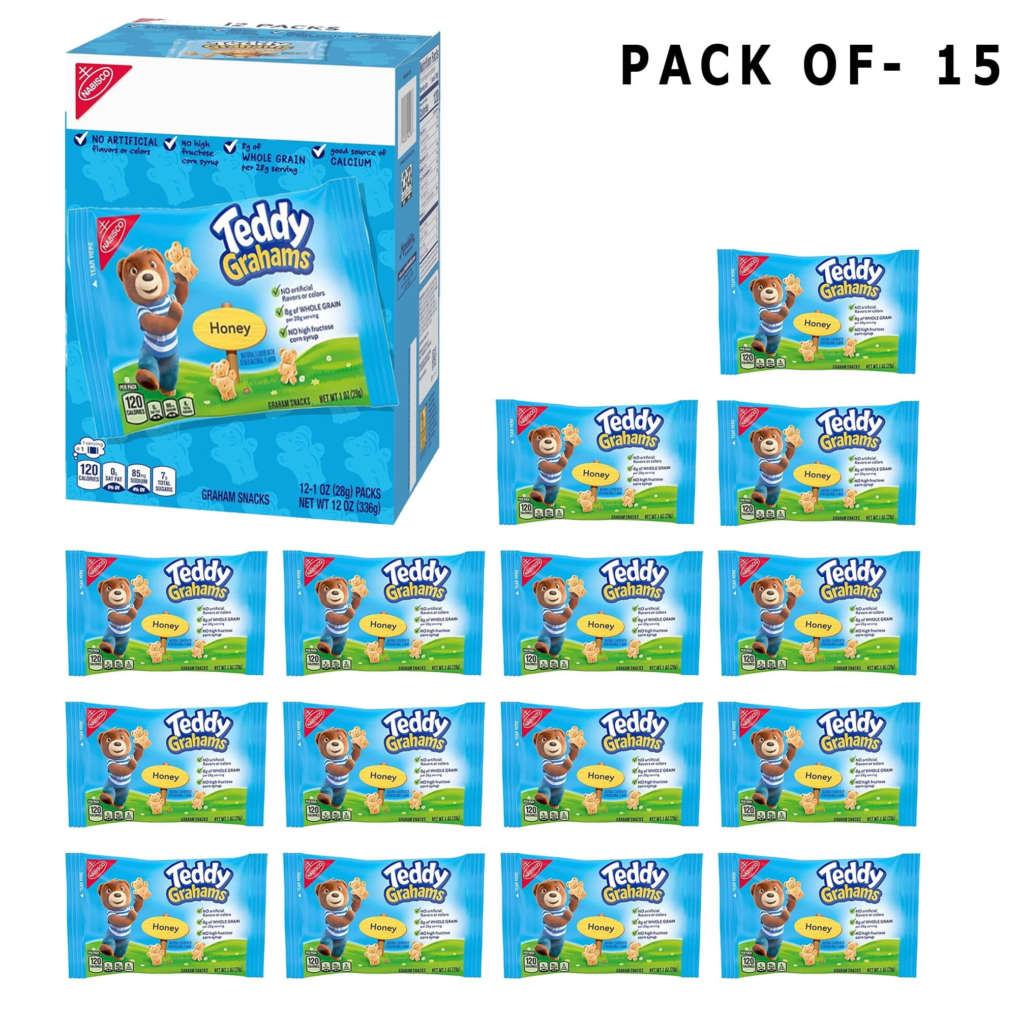 Pack of 15 Teddy grahams | 1 oz. Per Snack | Buy From GOLDENROW ...