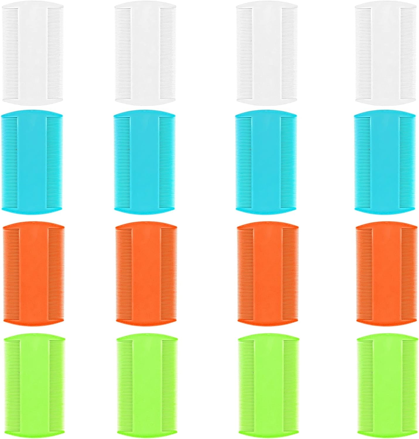 Pack of 16 Flea Lice Combs Cat Dog Double Sided Fine Teeth Hair Combs ...