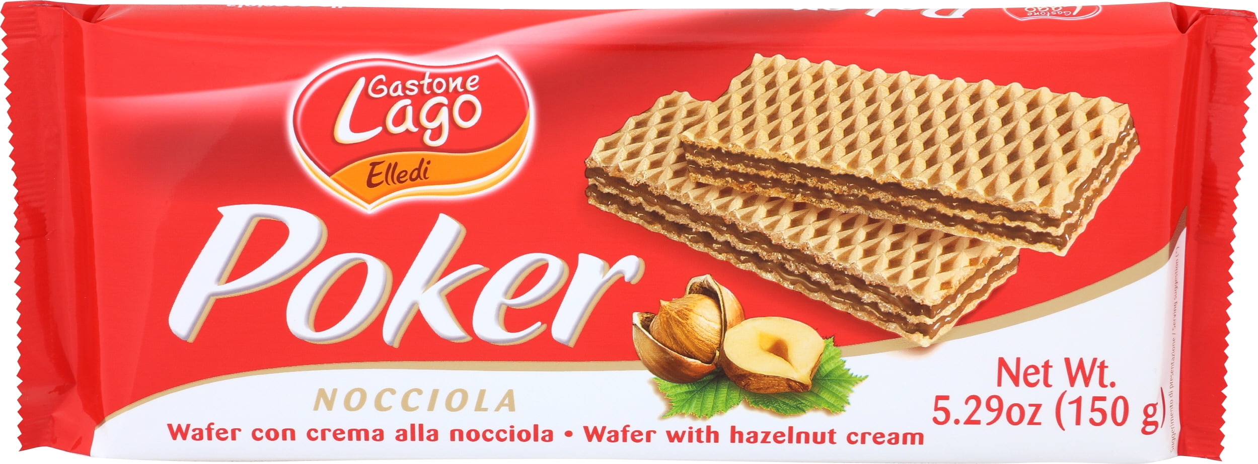 (Pack of 16), Gastone Lago Cookie Cocoa Cream Wafer Poker, 5.29 oz ...