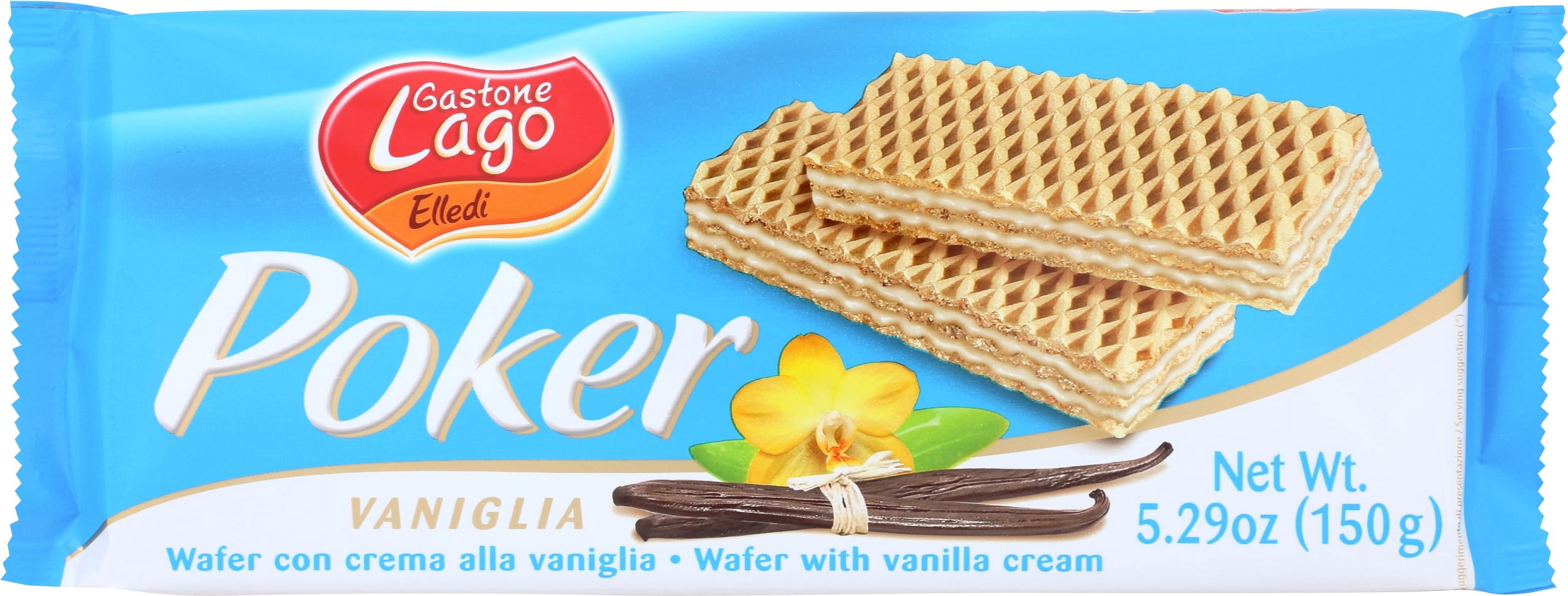 (Pack of 16) Gastone Lago Poker Vanilla Cream Wafer, 5.29 oz - Walmart.com