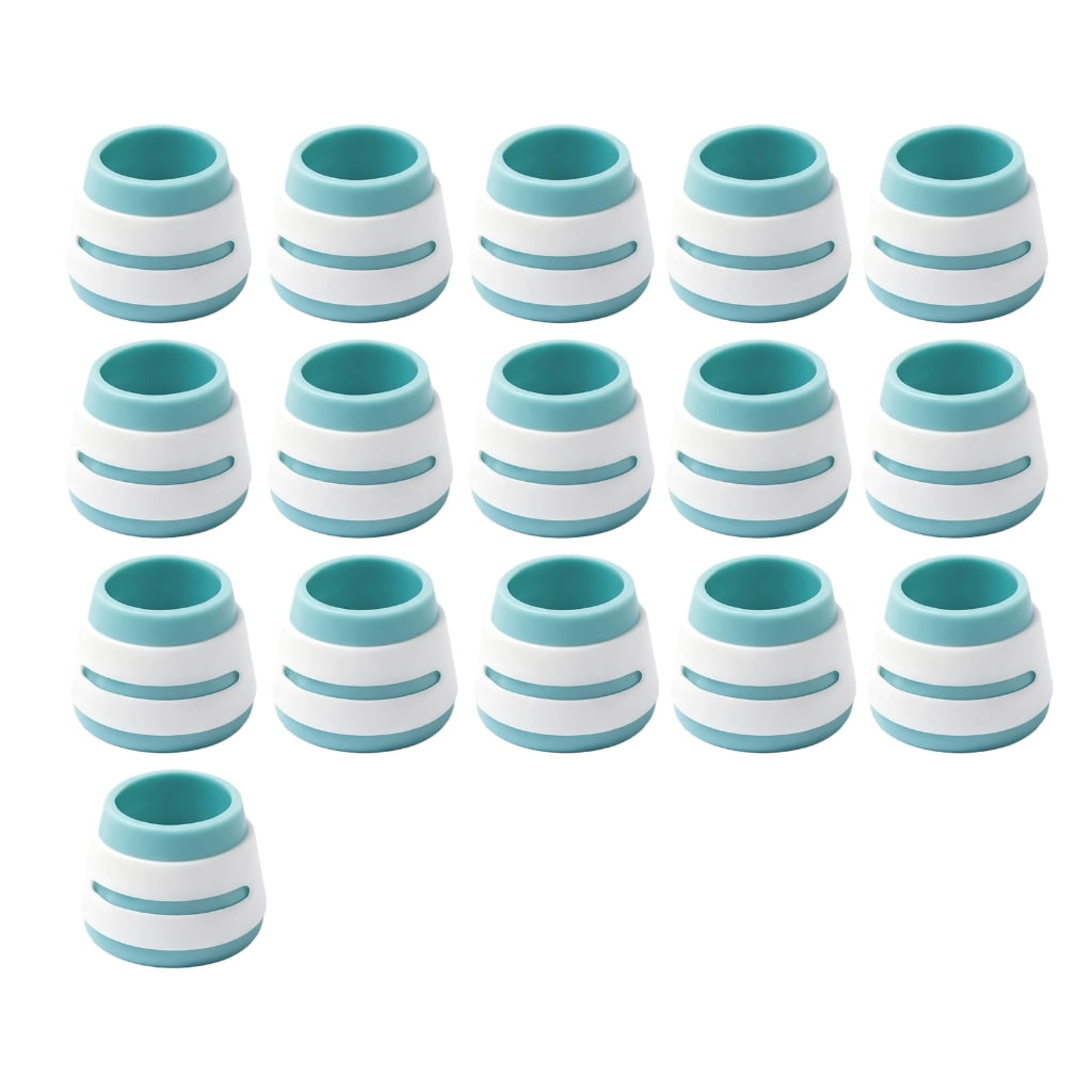 Pack of 16 Silicone Chair and Table Leg Caps Quiet Noise Reducing Easy ...