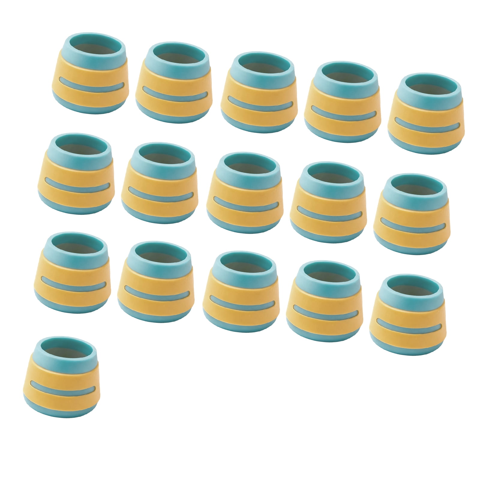 Pack of 16 Silicone Chair and Table Leg Caps Quiet Noise Reducing Easy ...