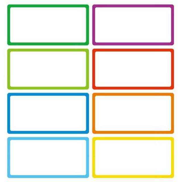Pack of 192 Colorful Name Tag Label Stickers - 8 Colours - Walmart.com
