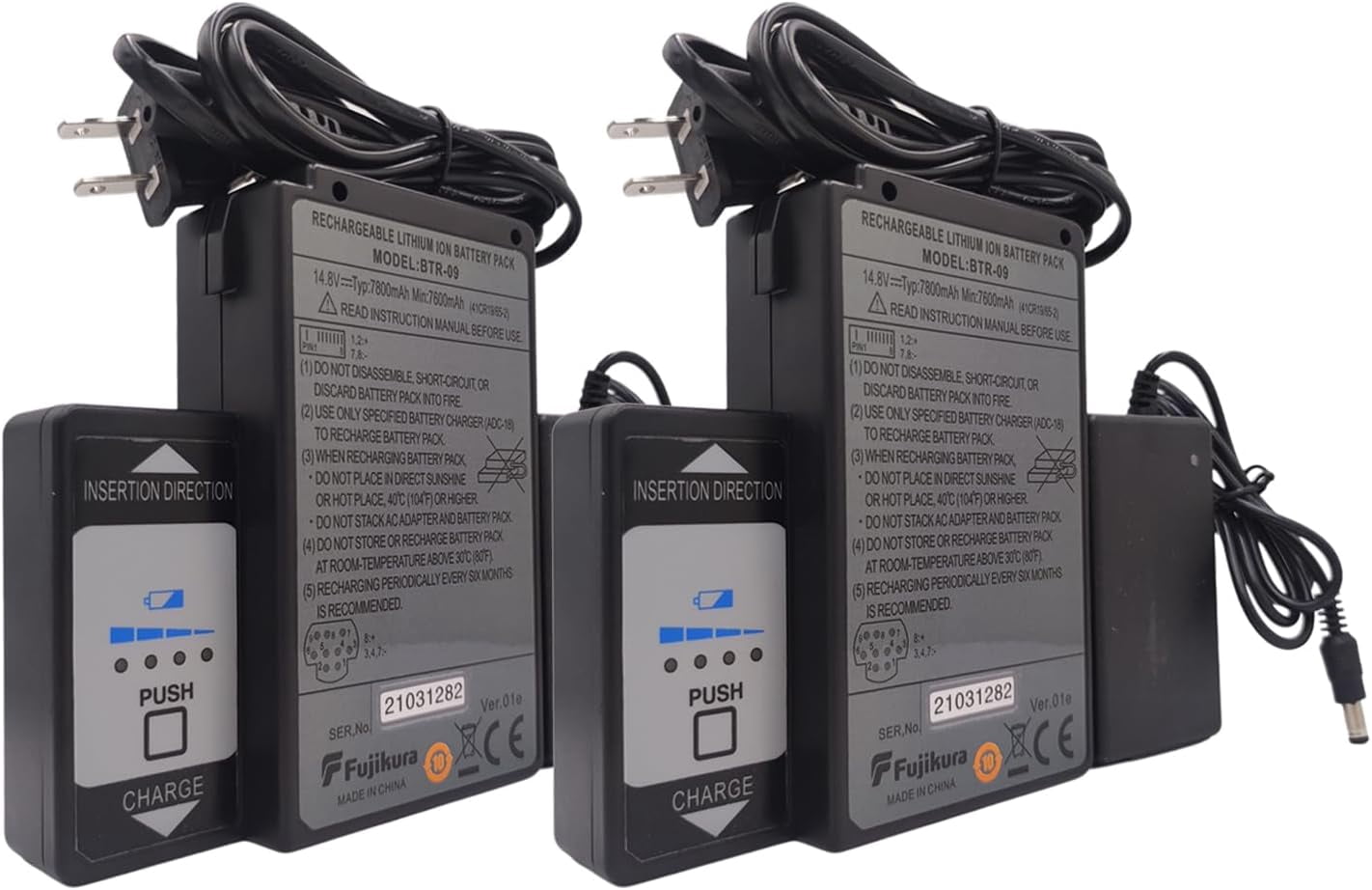 (Pack of 2) 14.8V 7800mAh BTR-09 Rechargeable Battery with Charger for ...