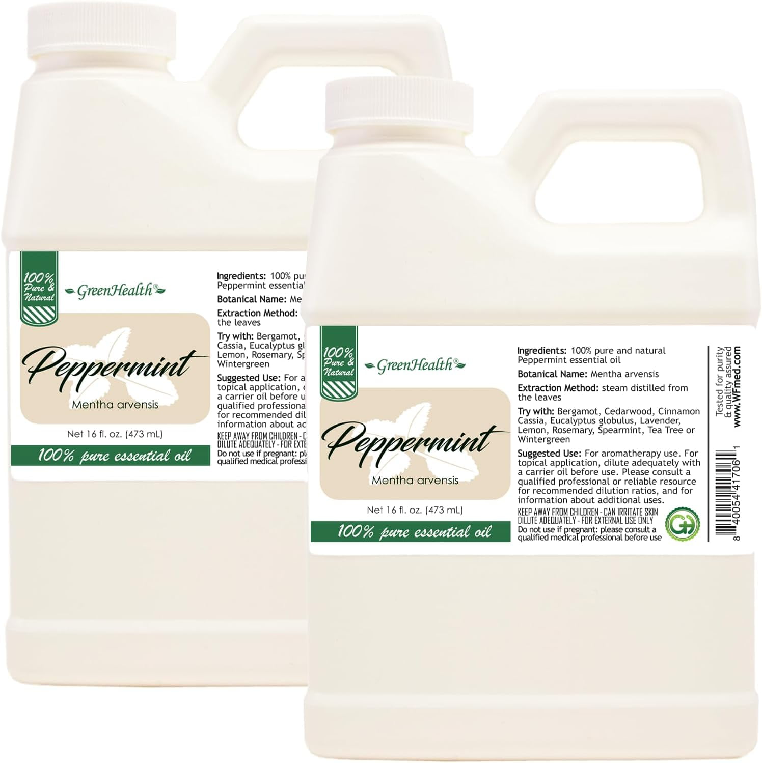 Pack of 2-16 fl oz - Peppermint Essential Oil - 100% Uncut - Walmart.com