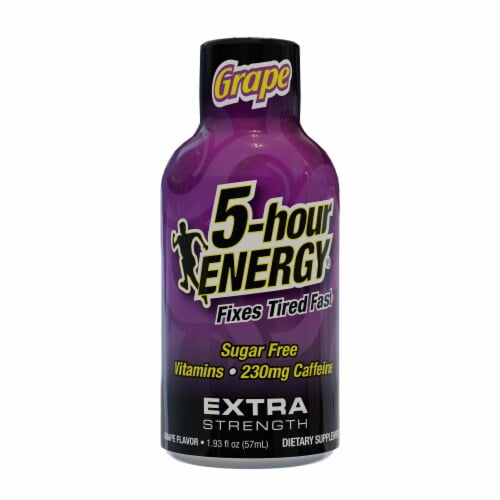 Pack of 2 - 5-Hour Energy Extra Strength Grape Energy Drink Shots 1.93 ...