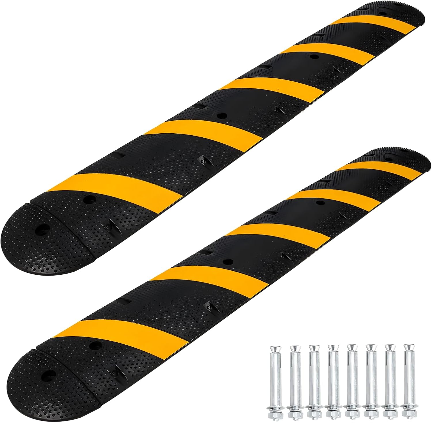 Pack of 2 6FT Speed Humps with 8 Bolt, Rated 25000 Lbs Weight Capacity ...