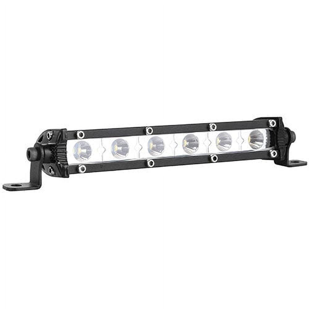 [Pack of 2] 7" LED Light Bar Single Row Offroad Spot Lights 18W Ultra Slim Straight Work Light ...