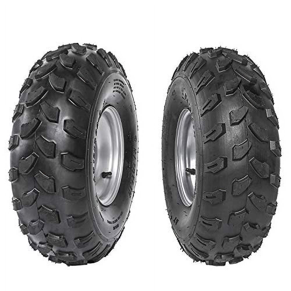Pack of 2 ATV Tires and Rims 19x7-8 Tubeless 4PR Ply Wheels for Go Kart ...