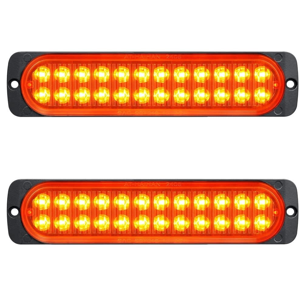 Pack of 2 Aluminum Housing Red LED Trailer Stop Brake Turn Tail Lights ...