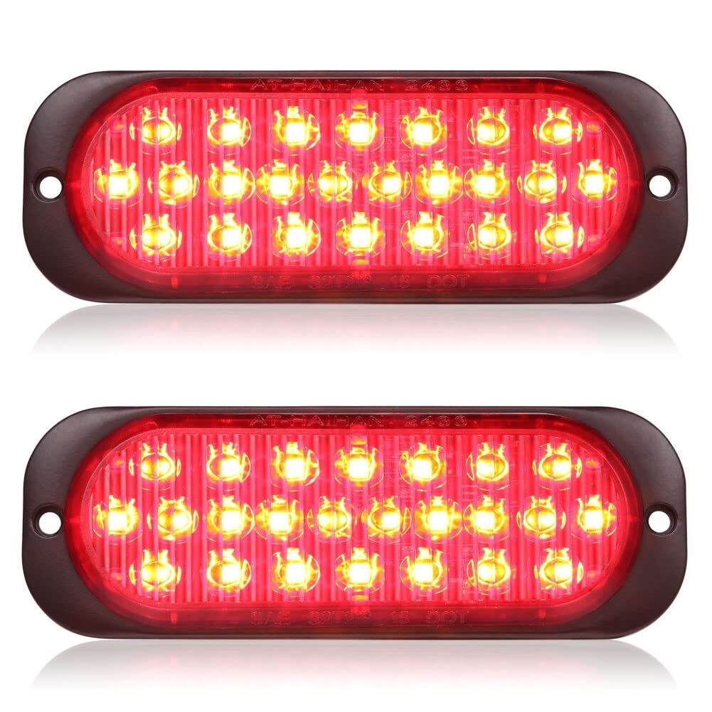 Pack of 2 Aluminum Housing Red LED Trailer Stop Brake Turn Tail Lights ...