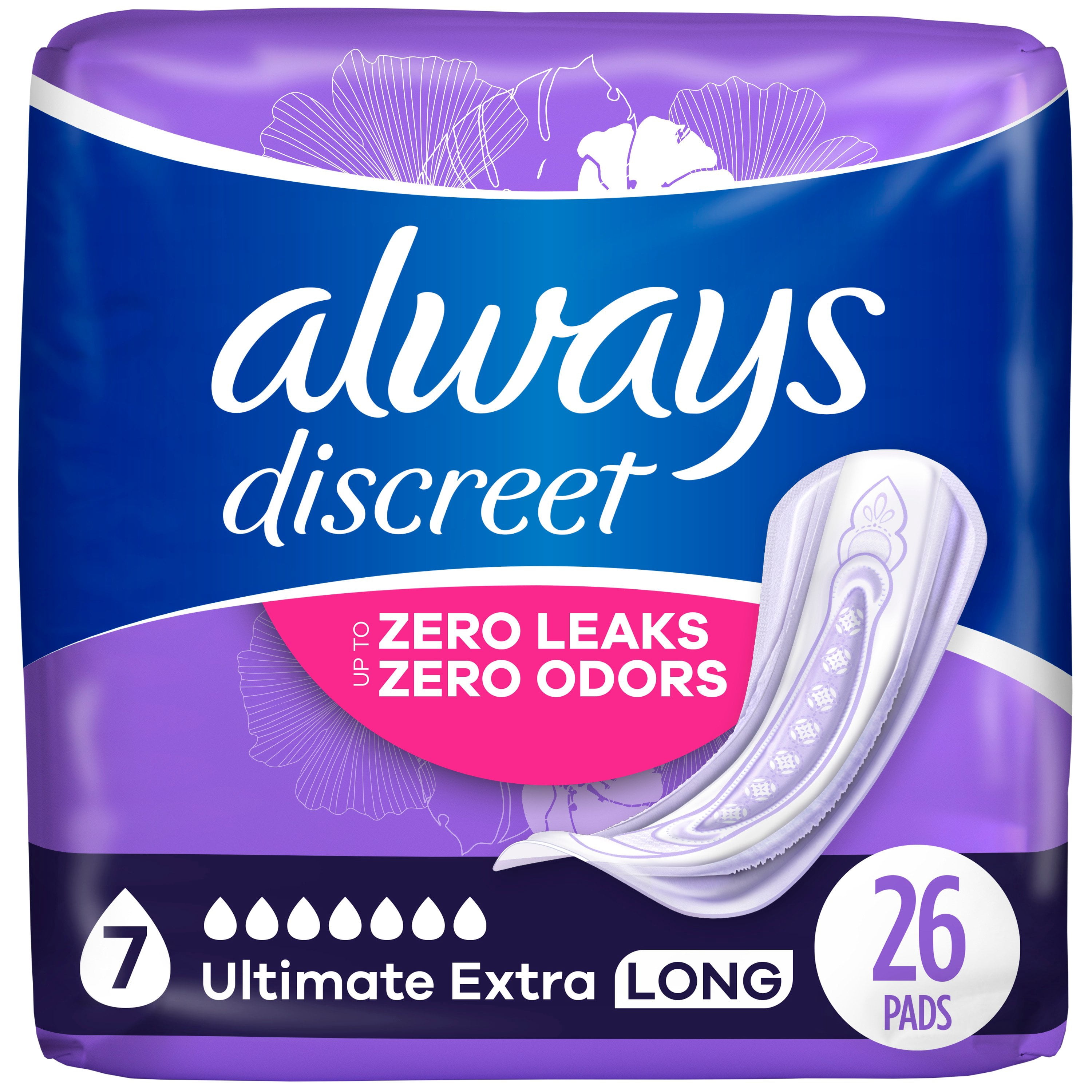 Pack of 2 Always Discreet Ultimate Extra Protect Incontinence Pads, 26 ...