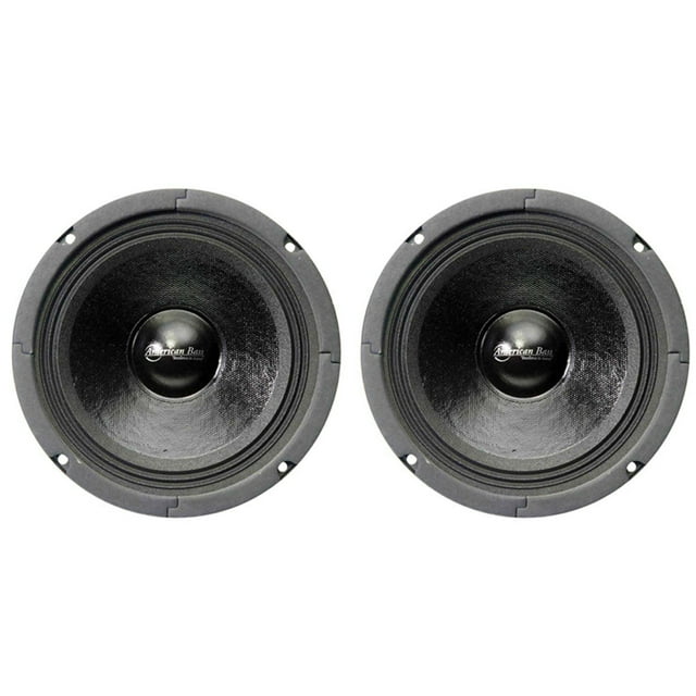 (Pack of 2) American Bass 6.5 inch Midrange Speaker 300W Max 8 Ohm ...